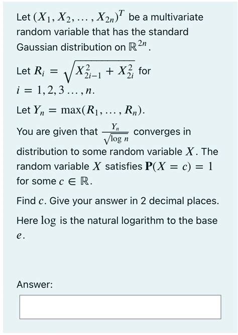 solved let x1 x2 x2n be a multivariate random