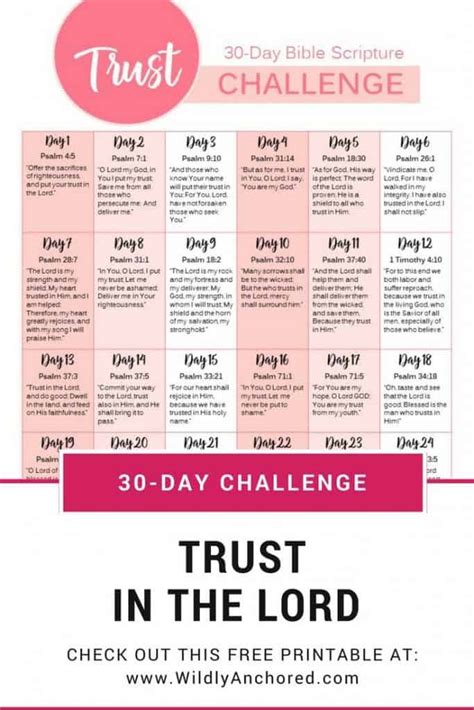 30 Day Trust Scripture Challenge Homeschool Printables For Free