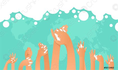 Handwashing Day Handwashing Illustration Water Stock Vector 5013463