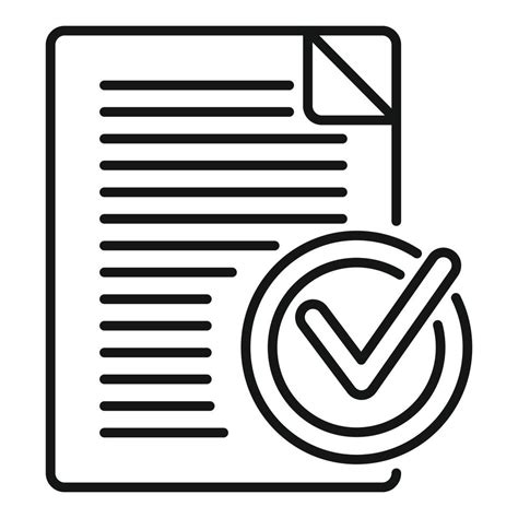 Approved Document Icon Outline Vector Online Form 14933492 Vector Art