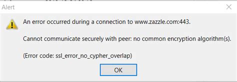error message an erro occurred during a connection to