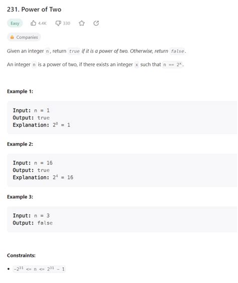 Java Power Of Two Leetcode 231 네이버 블로그