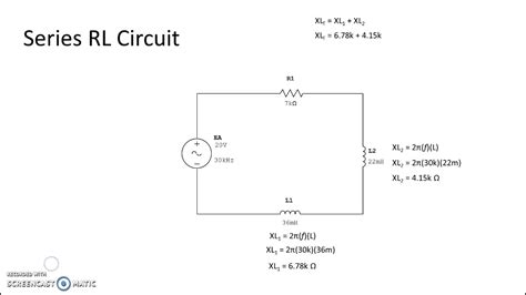 Rl Series Circuit Calculation