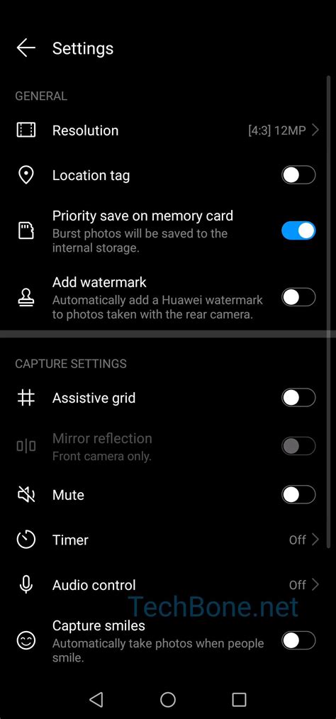 How To Enable Or Disable Watermarks On Pictures Huawei Manual Techbone