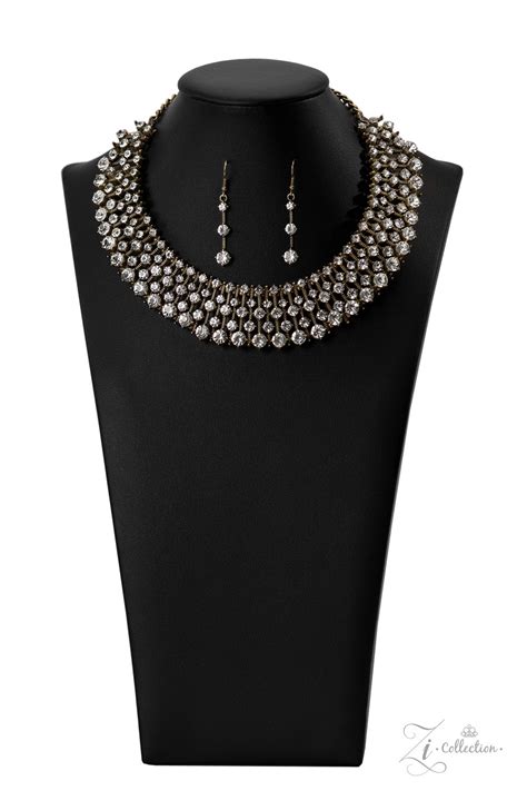 Paparazzi Undeniable Brass 2022 Zi Collection Necklace And Earring Set