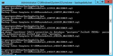 postgresql how to remove password prompt from bat file
