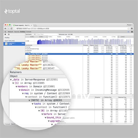 debugging memory leaks in node js applications bitcoin