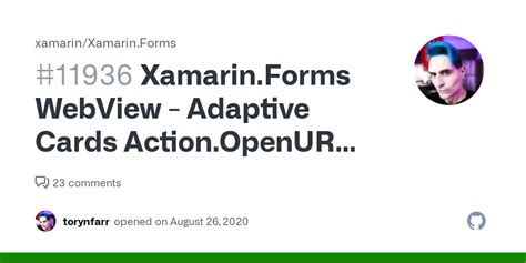 xamarin forms webview adaptive cards action openurl buttons not