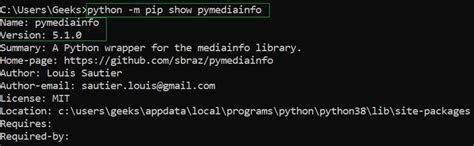 comment installer le module pymediainfo de python sous windows