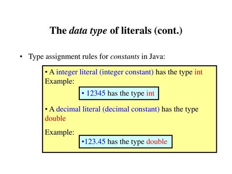 ppt numeric literals and named constants powerpoint