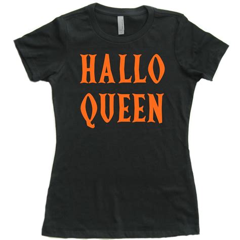 Funny Halloween Shirt Hallo Queen