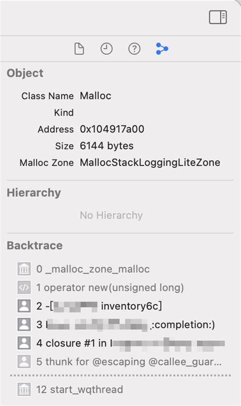xcode how to locate memory leak causes only by memory address in