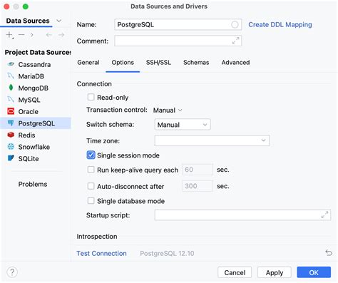 configure database connections datagrip documentation