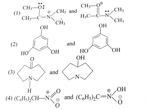 Which Of The Following Pairs Of Structure Are Resonance Structure