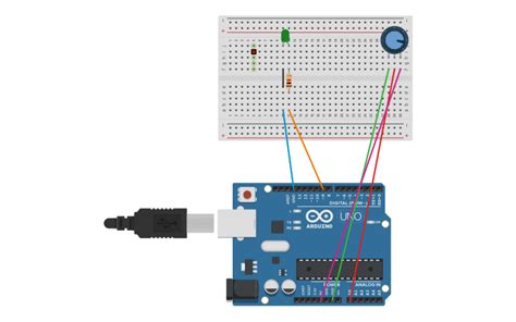 Circuit Design Led Brightness Control Using Potentiometer Tinkercad