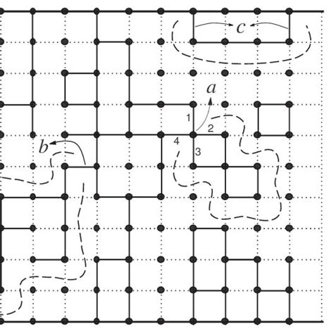 An Illustration Of Percolation On A Square Lattice Of Linear Size L