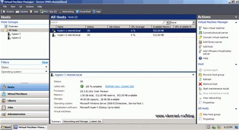 add hyper v hosts to system center virtual machine manager scvmm 2008 r2