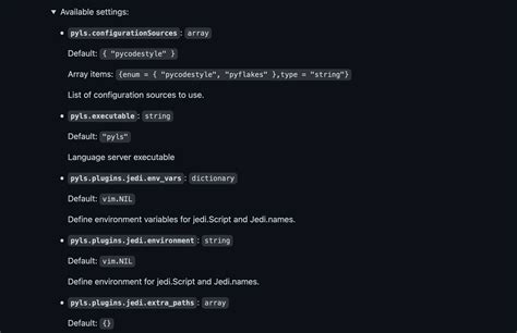explain in config md how to map `settings` from parsed json config to
