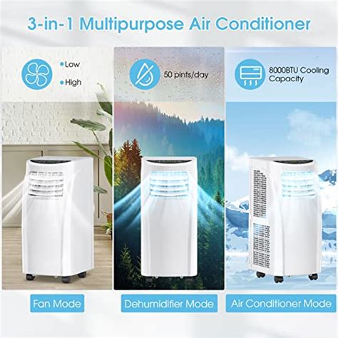 Costway Portable Air Conditioners 8000 Btu Air Conditioner Unit Spaces