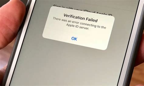 how to fix verification failed error connecting to apple id server