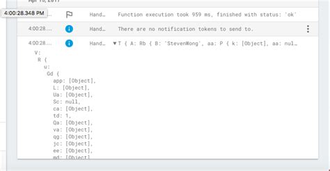 node js firebase functions once value method returning undefined
