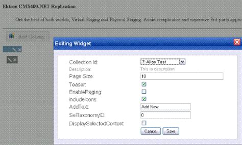 opening a widget s edit properties screen in a modal dialog