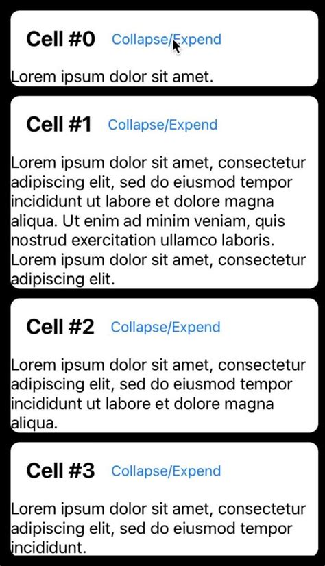 ios uicollectionview with self sizing collapsing cells stack overflow