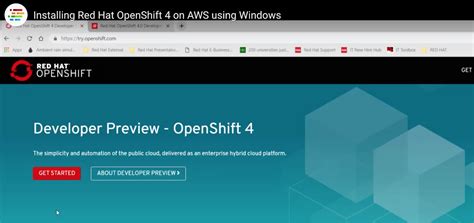 red hat openshift 4 aws windows and a video red hat developer