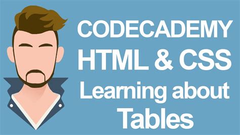 codecademy html and css learning about tables youtube