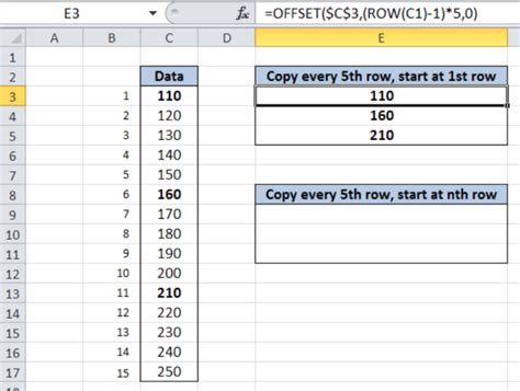 excel formula copy value from every nth row excelchat