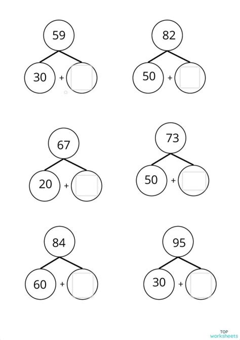 DescomposiciÓn NÚmero De Dos Cifras Ficha Interactiva Topworksheets