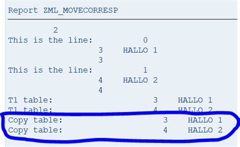 arrays sap abap loop over internal table1 copying 1 column to a