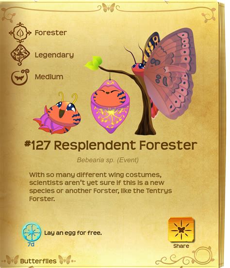 resplendent forester flutter butterfly sanctuary wiki