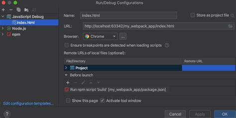 tutorial getting started with webpack applications in webstorm the