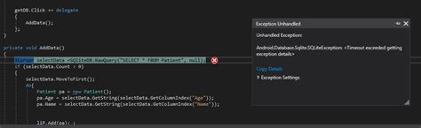 c working with xamarn android and sqlite browser stack overflow