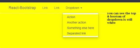 reactjs react bootstrap navdropdown is background color not filling