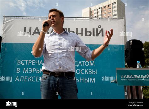 Russian Opposition Leader Alexei Navalny Speaks To Voters And