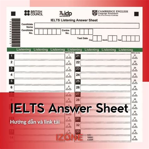 Ielts Answer Sheet Hướng Dẫn Cách điền Và Link Tải Bản 2024