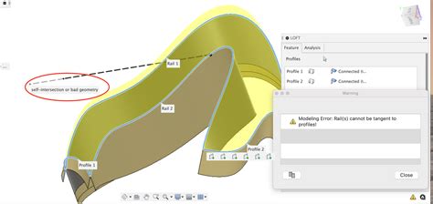 solved surface loft rails cannot be tangent to profiles error