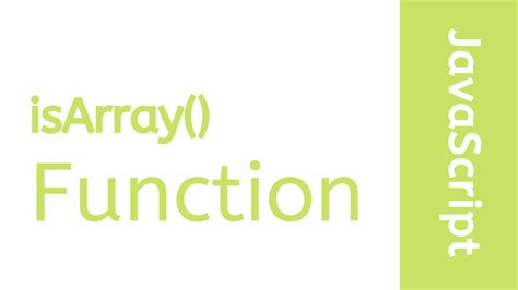 javascript isarray function errorsea