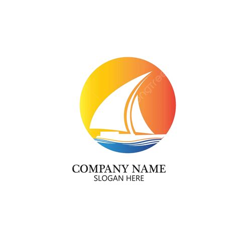 Modelo De Logotipo De Barco Vetor De Elemento De Ilustração De Design
