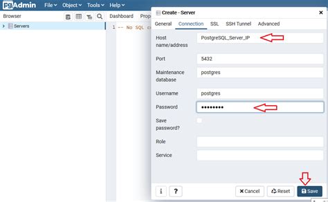 how to access postgresql from pgadmin techsupport