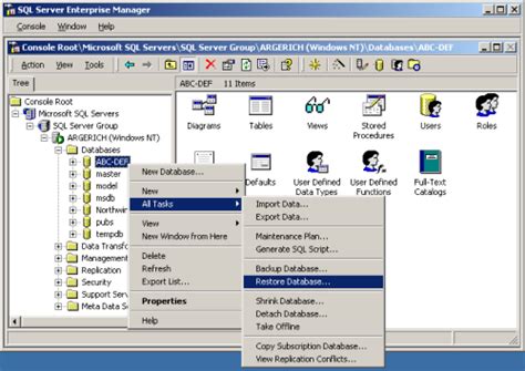 ntbackup sql server backups