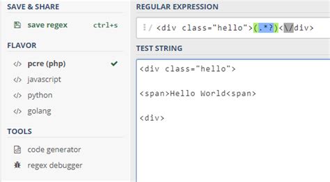 javascript how to get content inside div with regex php stack