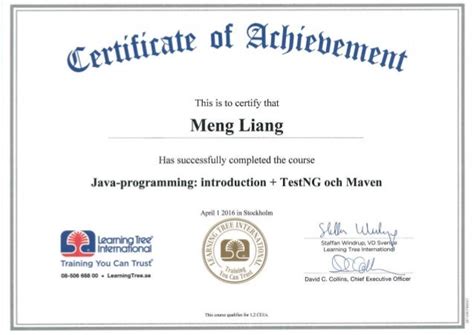 java course 1 certificate rotated