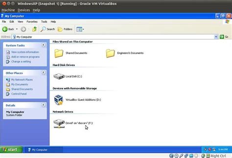 how to share local drives and folders using oracle vm