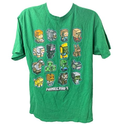 Mad Engine Shirts And Tops Mad Engine Mojang Minecraft Youth Xl Green