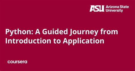 python a guided journey from introduction to application