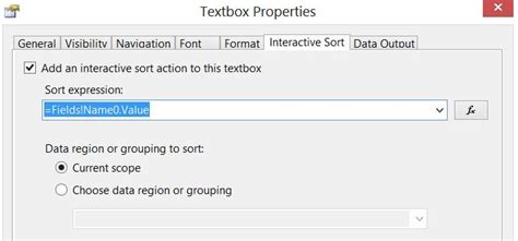 enabling the interactive sorting feature in ssrs reports enhansoft
