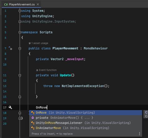 new input system events not appearing in any ide ask gamedev tv